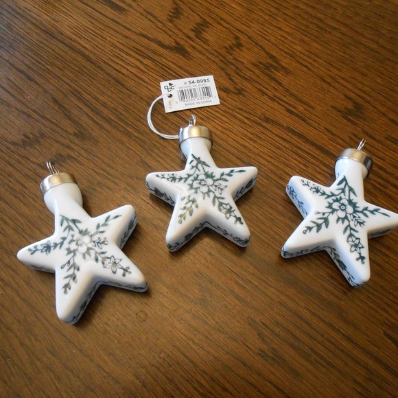 Holiday | Ceramic Christmas Star Ornaments | Poshmark